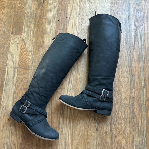 MTNG | Shoes | Mtng Black Leather Zipper Boots | Poshmark